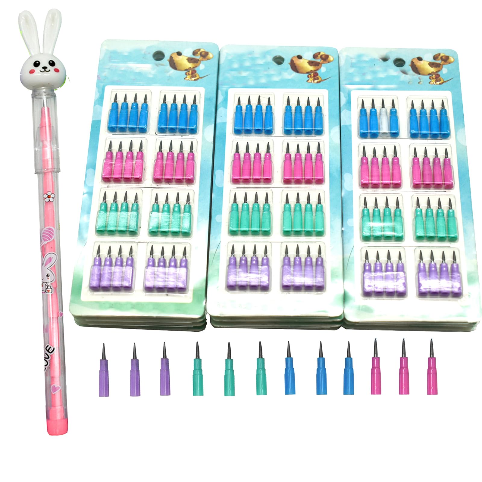 Amazon.com : Lopenle 12 Packs Stackable Pencil Refills Non Sharpening ...