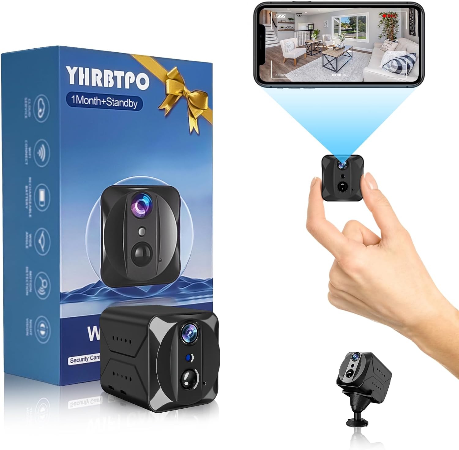 Amazon.com : YHRBTPO 2024 Upgraded Mini Spy Camera Hidden Camera,4K ...