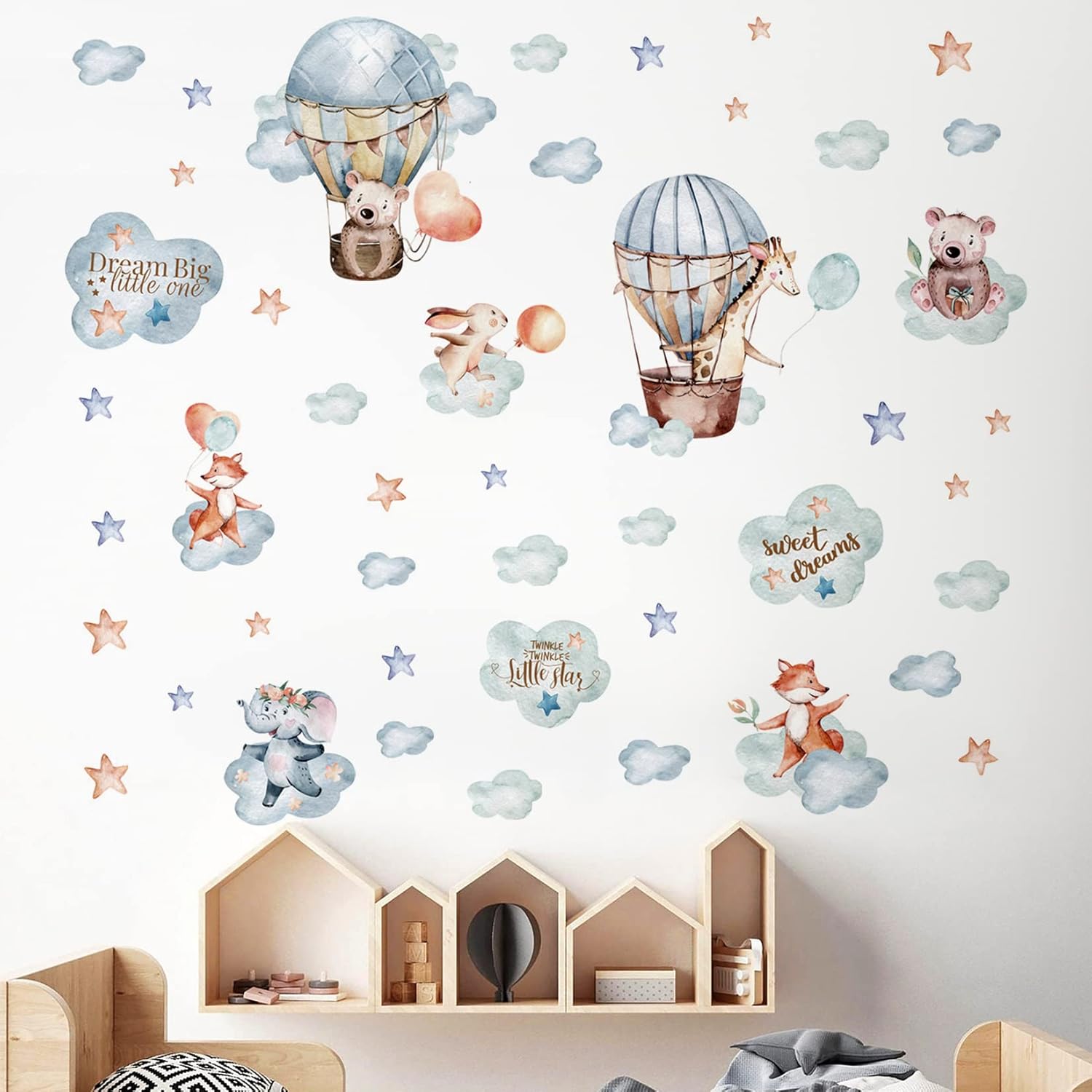 Wall Stickers for Baby Room, Aeroplane Animal Wall Sticker, Baby Room ...