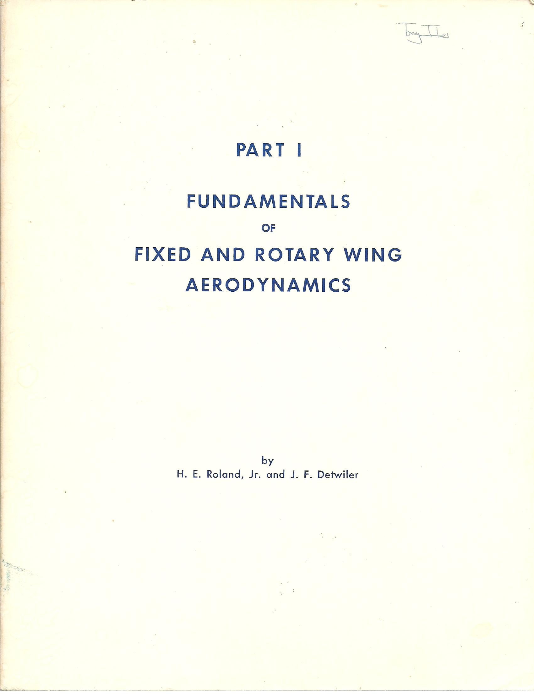 Buy Fundamentals of Fixed and Rotary Wing Aerodynamics : Part I Online ...