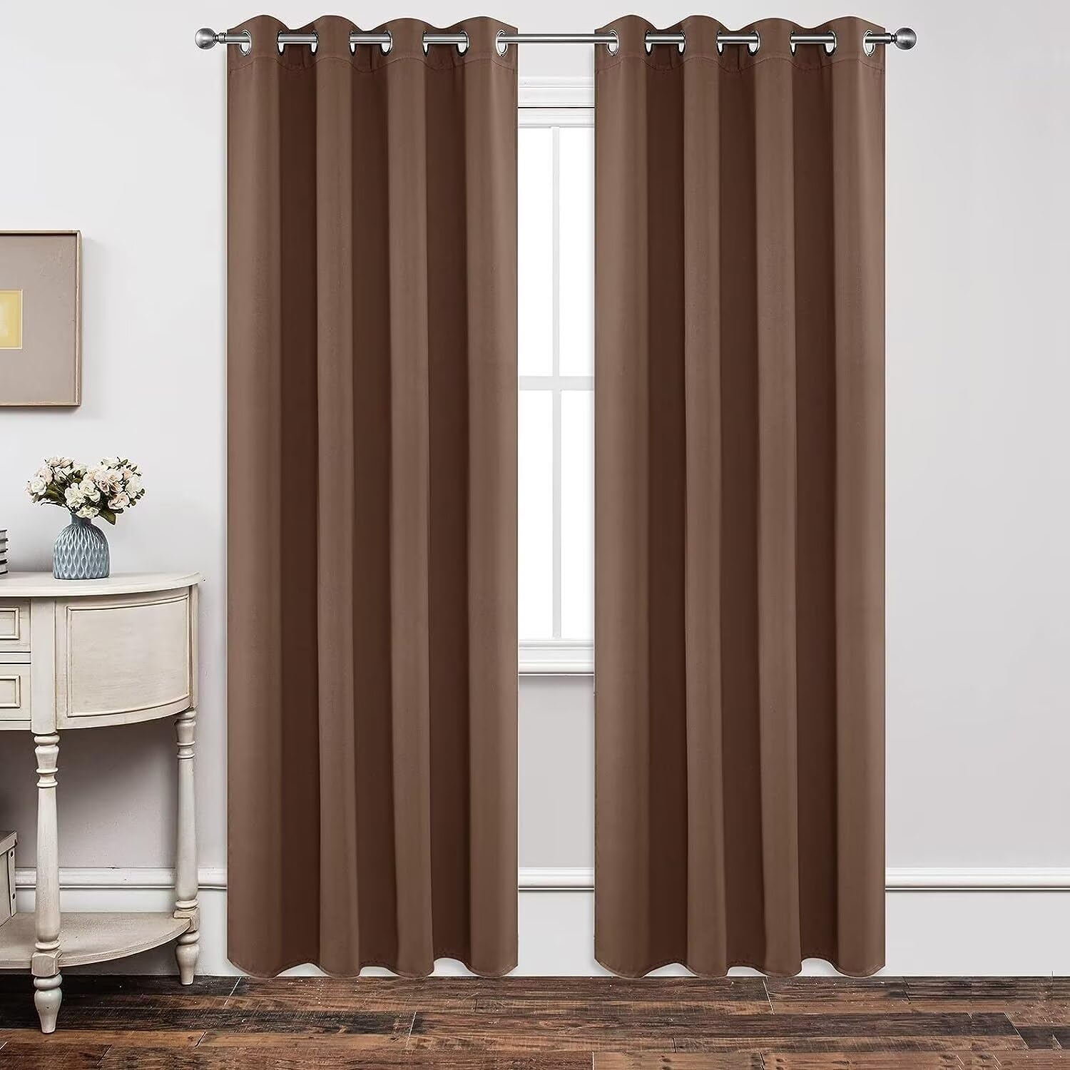 Joydeco Blackout Curtains 45 Inch Length 2 Panels Set, Thermal ...