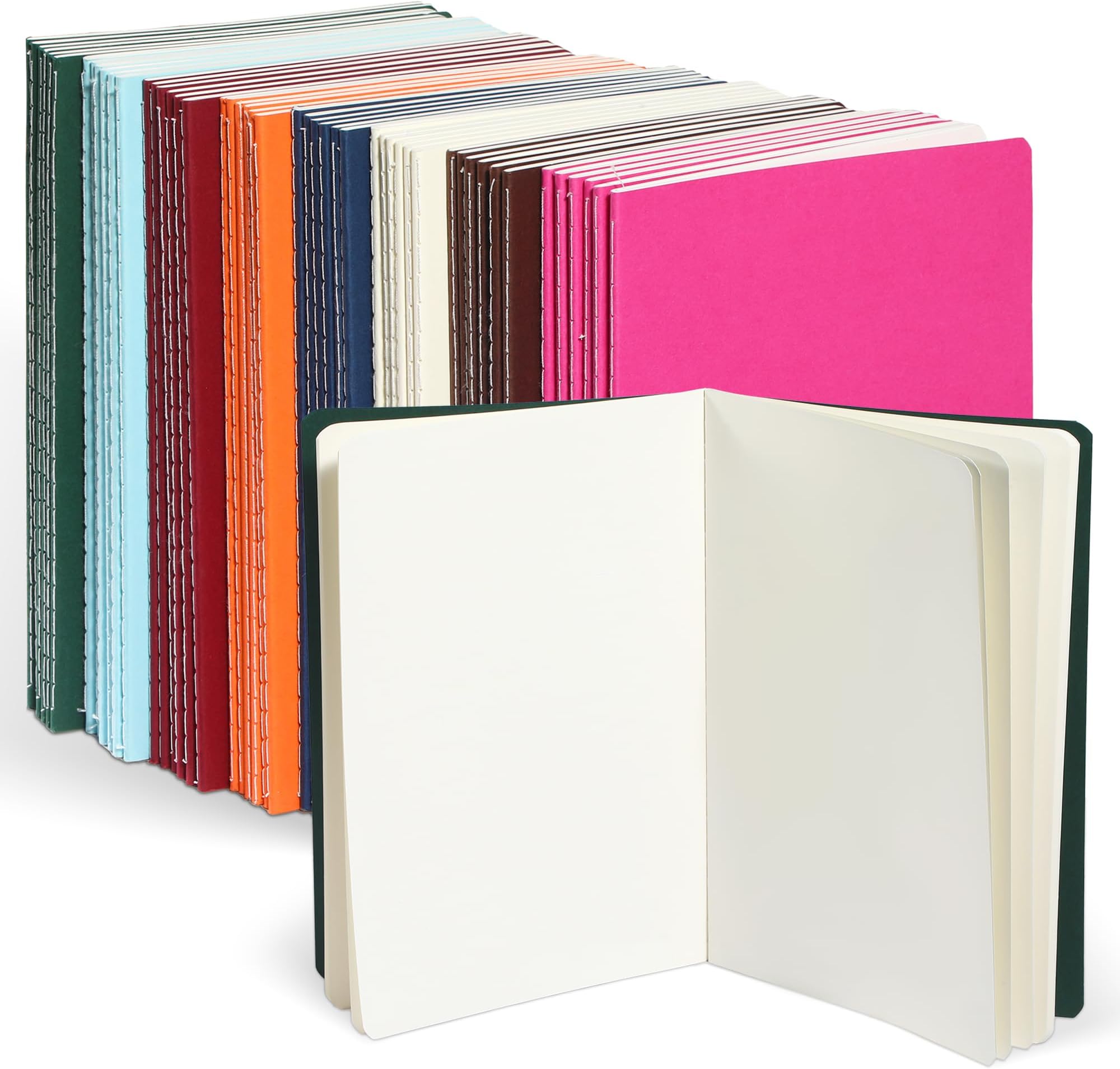 Amazon.com : miikoul 24 Pack Colorful A5 Blank Notebook, 8.3x5.5 Inches ...