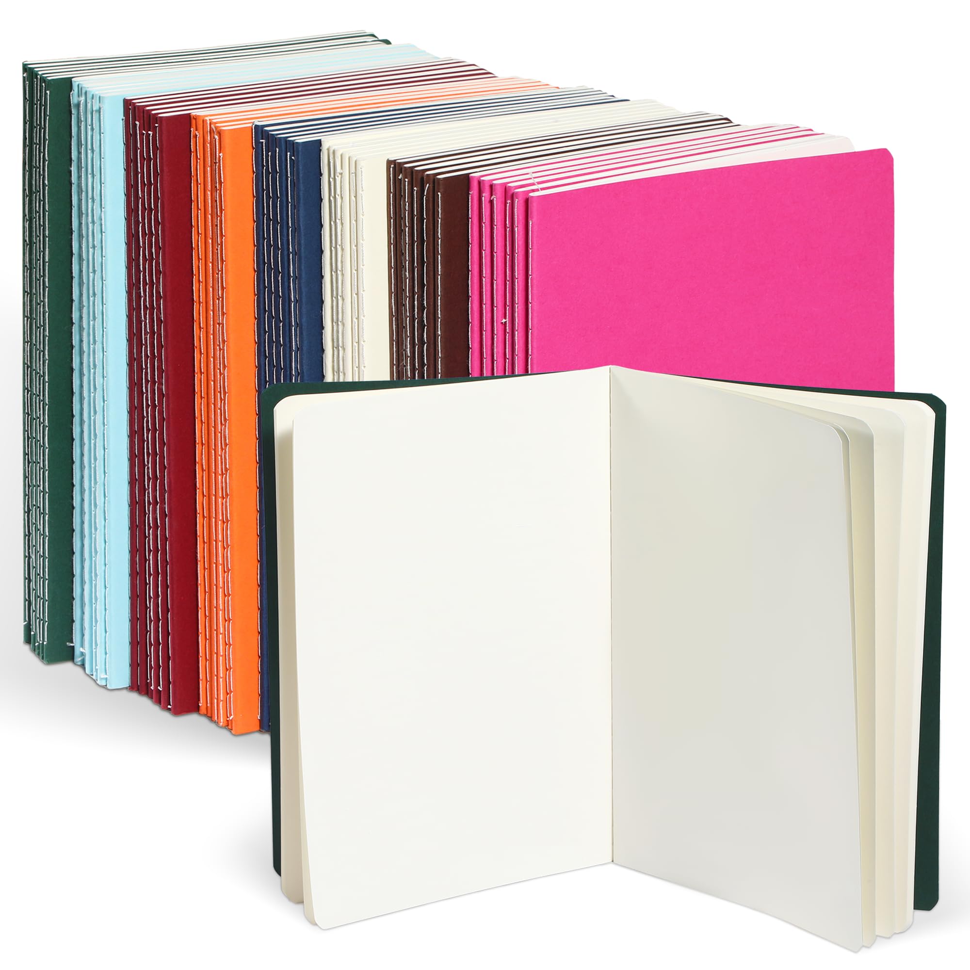 Amazon.com : miikoul 24 Pack Colorful A5 Blank Notebook,8.3x5.5 Inches ...