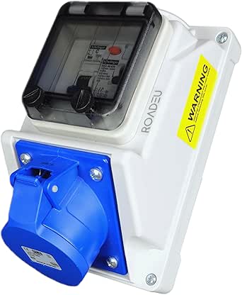 RoadEu - 16Amp Socket 3P 230V - Wall Outlet 230V with 16 amp Circuit ...