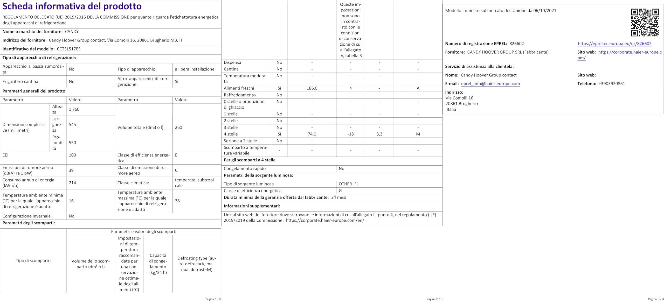 Beko RCSA300K40WN - Frigorifero combinato, 291 litri, Statico, Classe ...