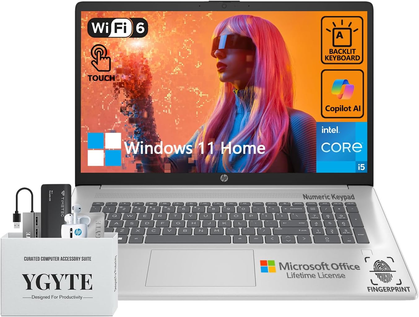 Amazon.com: HP 17 Laptop Touch Screen, 17.3″ Laptop TouchScreen Laptop ...