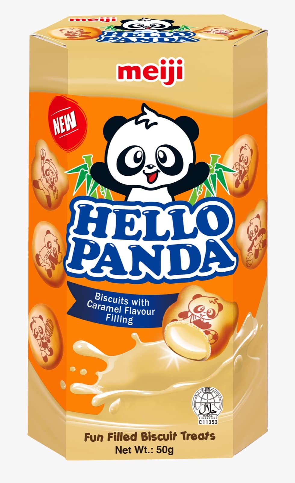 HELLO PANDA CARAMEL FLAVOURED BISCUITS 50G, (Case of 10) : Amazon.co.uk ...