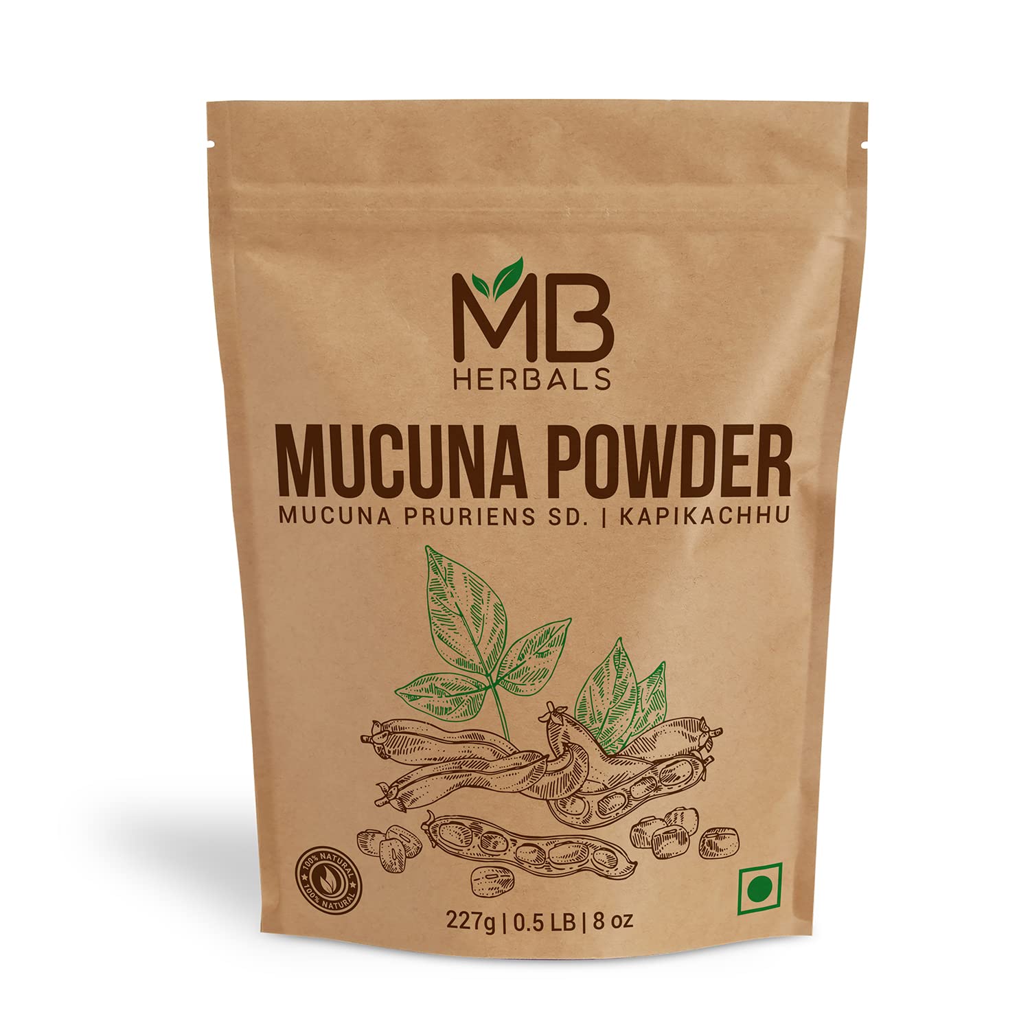 Amazon.com: MB Herbals Mucuna Powder 8 oz / 0.5 lb | Mucuna pruriens ...