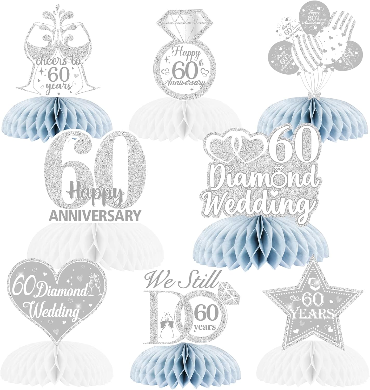Amazon Fangleland 8Pcs 60th Diamond Wedding Anniversary Table amazon-fangleland-8pcs-60th-diamond-wedding-anniversary-table