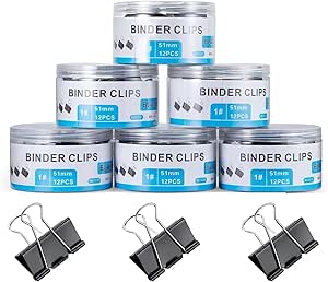 Amazon.com : 72 Pcs Extra Large Binder Clips 2 Inch Paper Clip Large ...