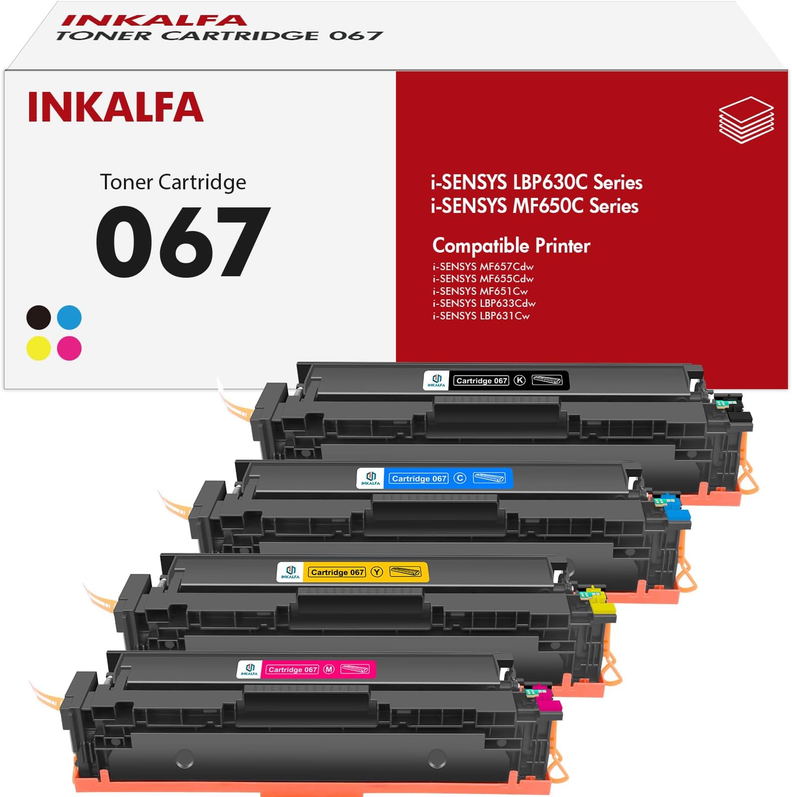 067 Toner Compatible pour Canon 067 067H pour Canon i-SENSYS MF655CDW ...