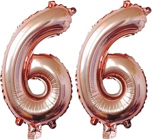 Amazon.com: Number 66 Balloons 32 inch Digital Balloon Alphabet 66 ...