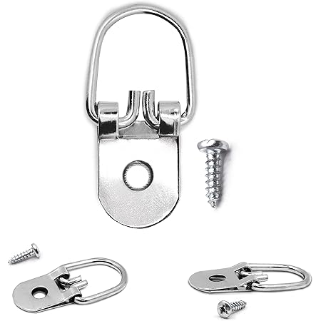 D Ring Picture Hangers with Screws - 100 Pack - Bulk D Rings - Pro ...