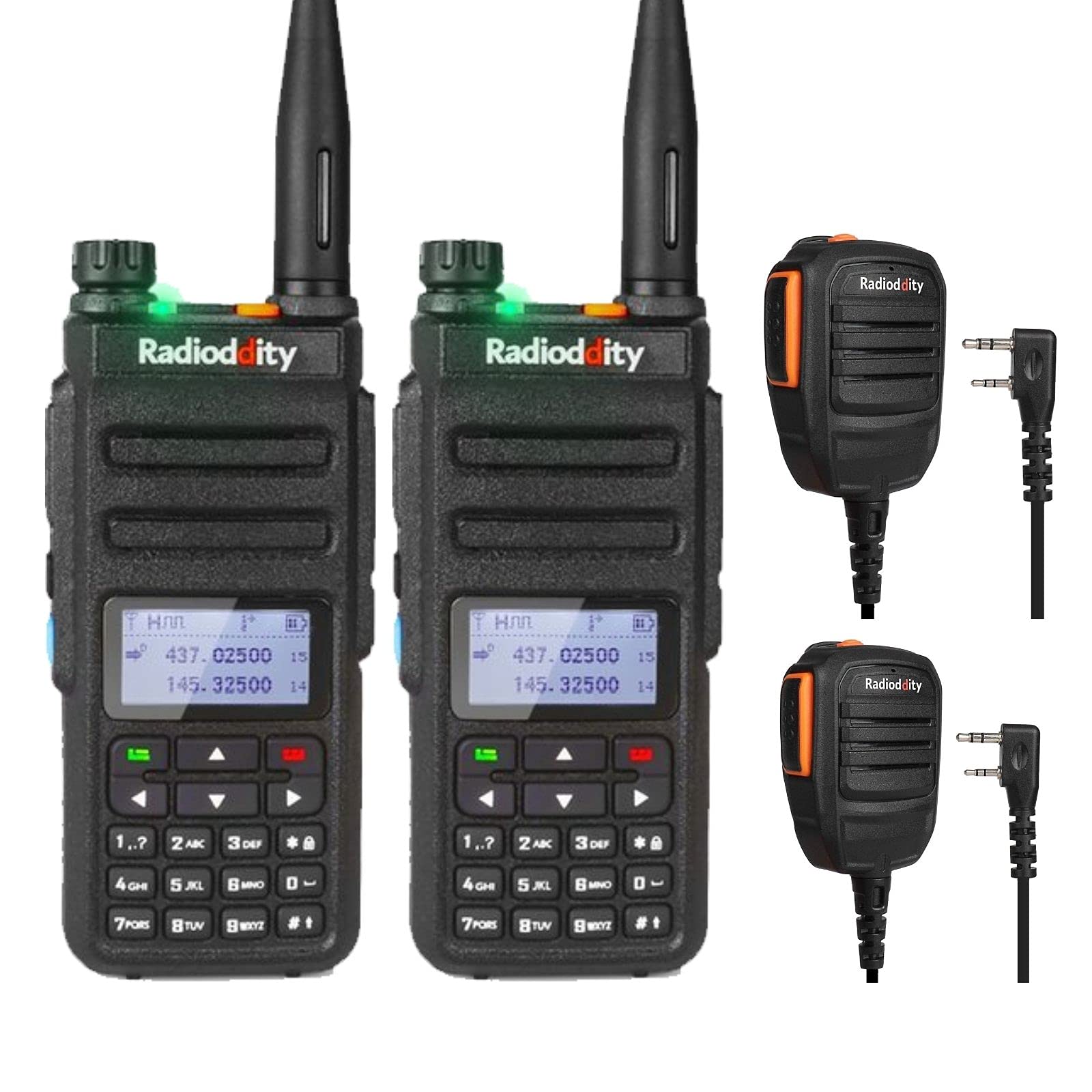 Buy 2 Pack Radioddity GD-77 Dual Band DMR Digital/Analog Two Way Radio ...