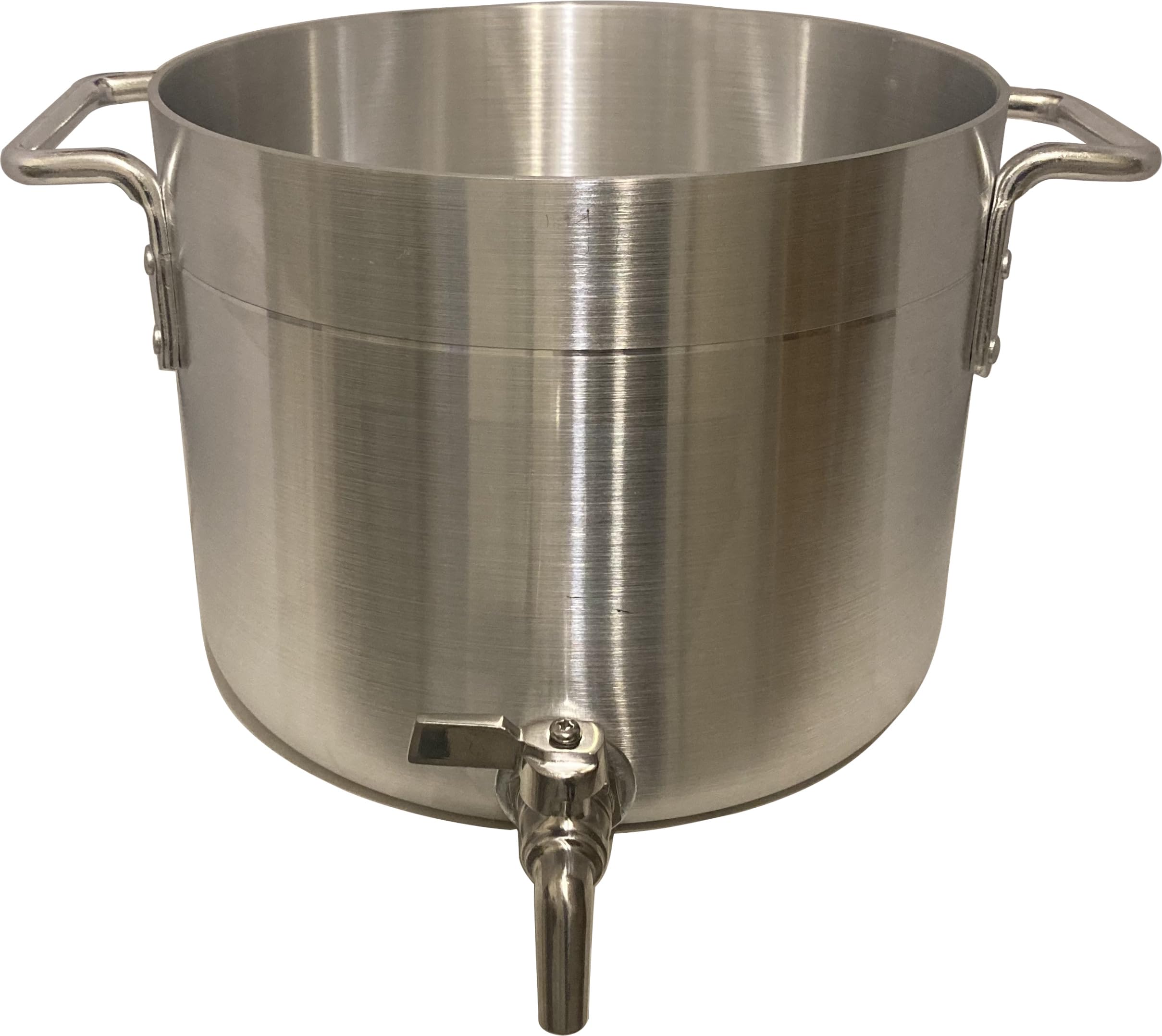 Amazon.com: 10 Qt Aluminum Stock Pot with Spigot Spout: Heavy-Duty 2.5 ...