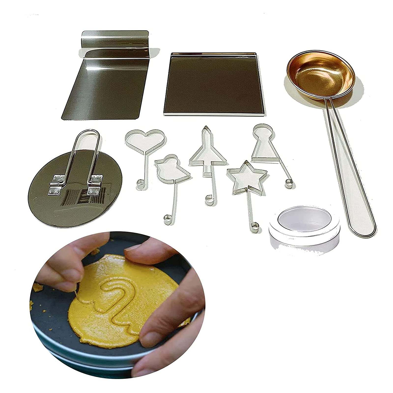 Buy Yacriso Korean Sugar Candy Making Tools Set, Korean Dalgona Kit ...