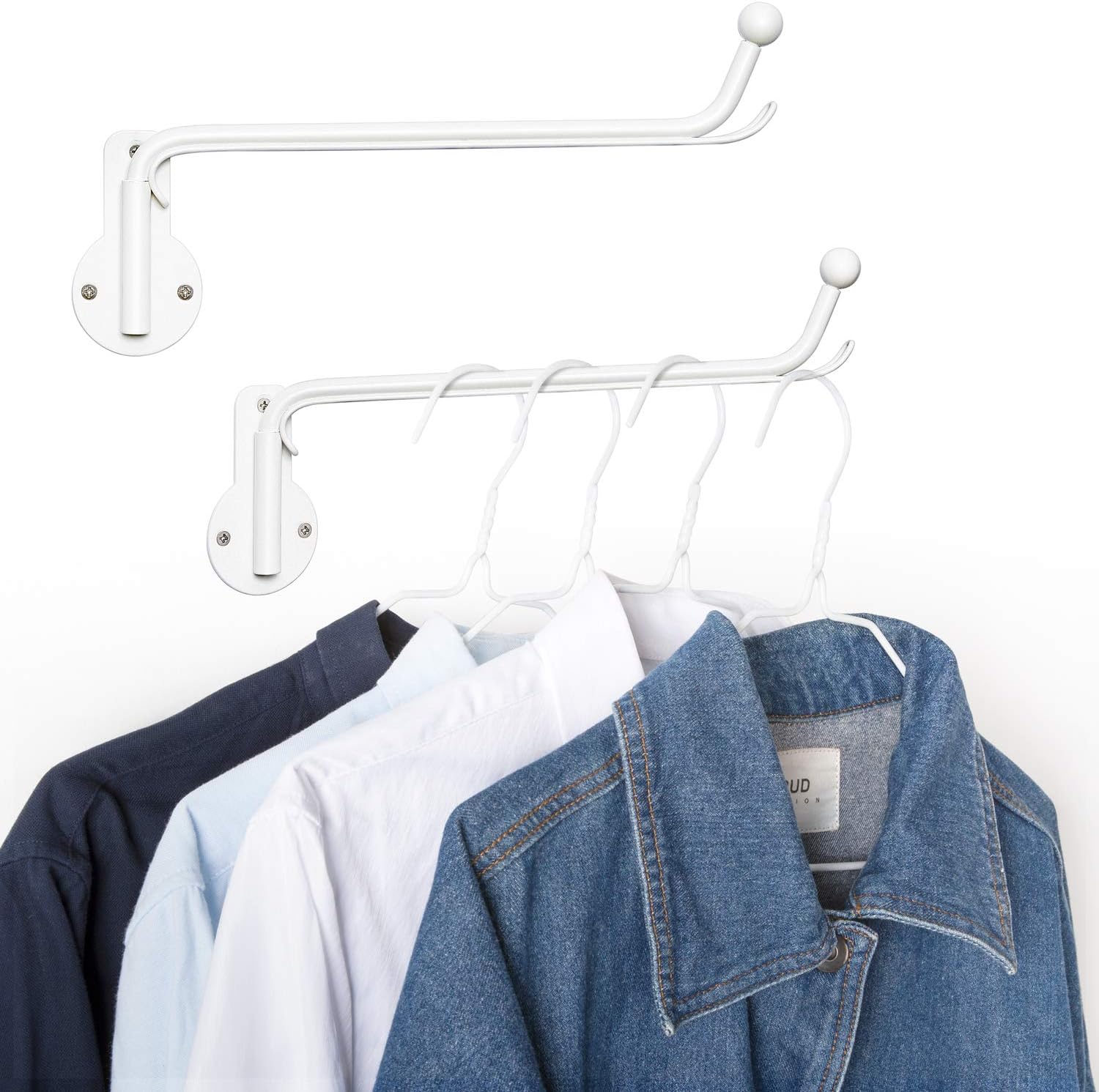 Amazon.com: Mkono Wall Mounted Clothes Hanger with Swing Arm Holder ...
