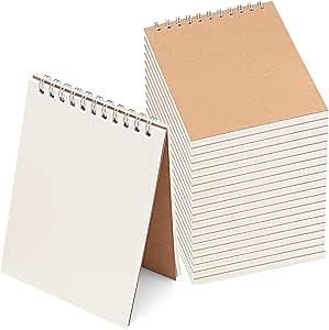 Amazon.com: HEIHAK 20 Pack A6 Sketch Notebooks, 120 Pages 60 Sheets Top Spiral Bound Pocket ...