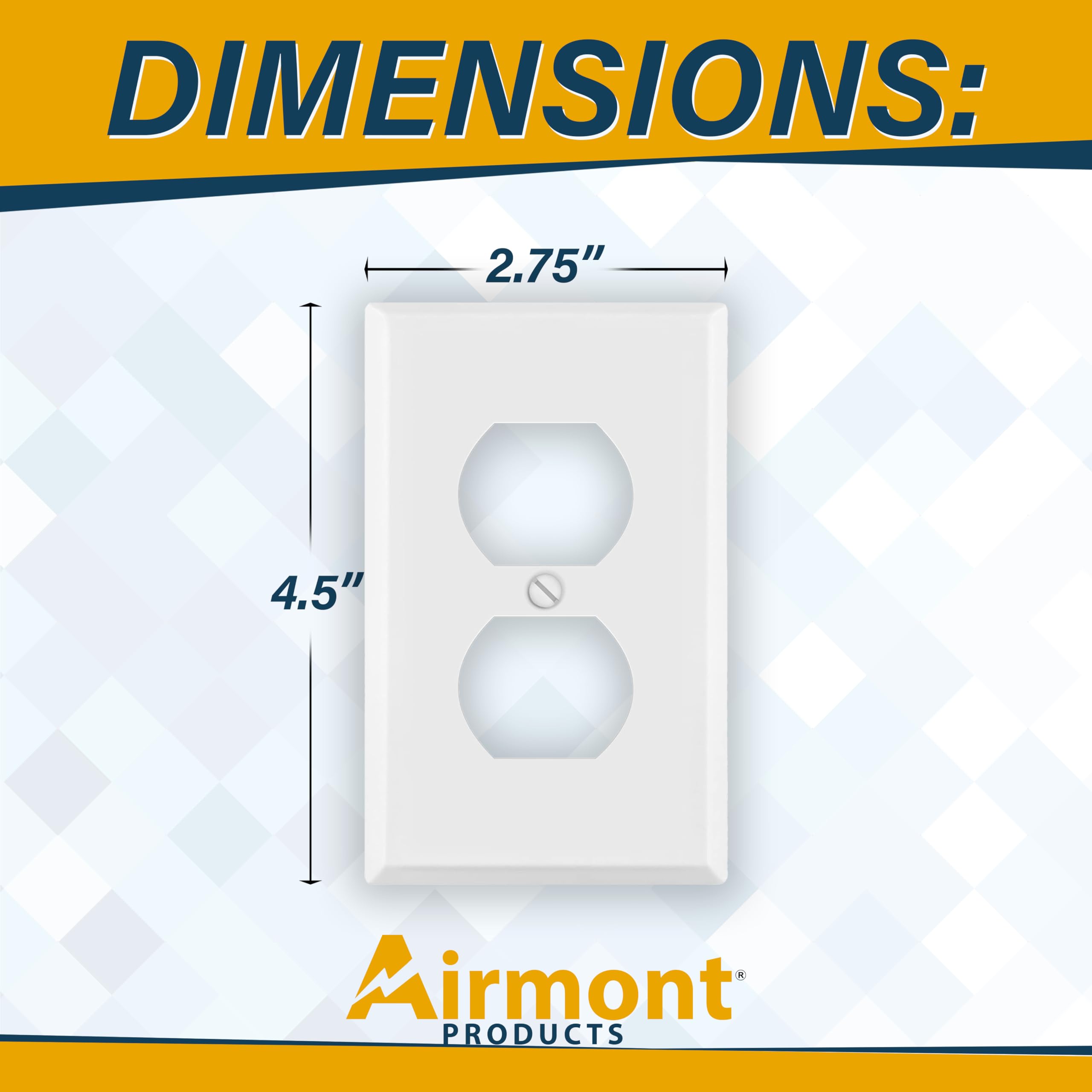 Duplex Receptacle Plate Dimensions