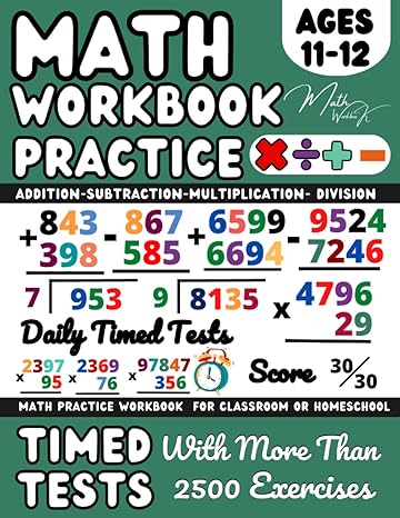 Maths Book for 11-12 Year Olds, Addition, Subtraction, Multiplication ...