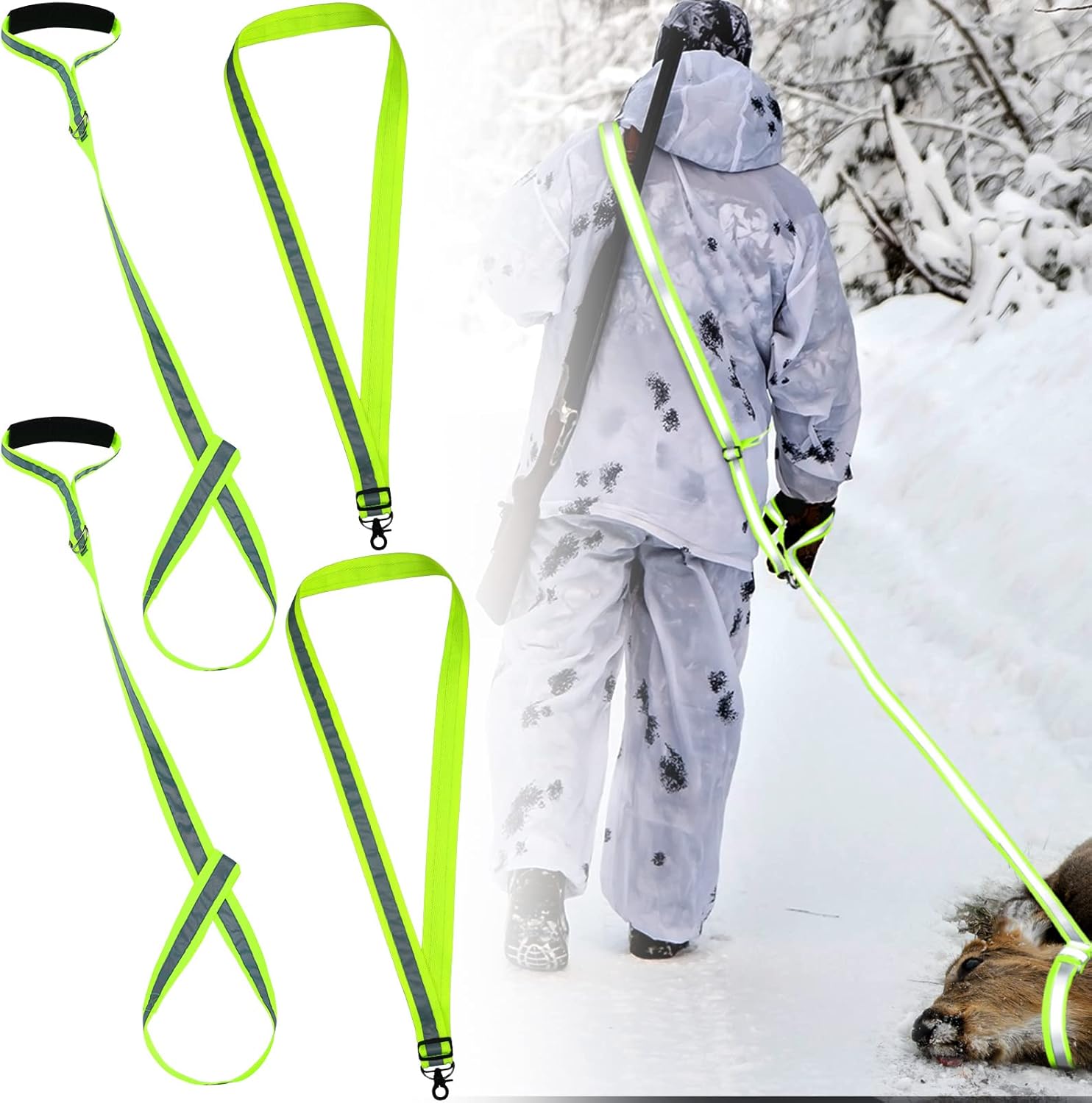 Amazon.com : Hoolerry 4 Pcs Deer Drag Rope Deer Drawing Rope with ...