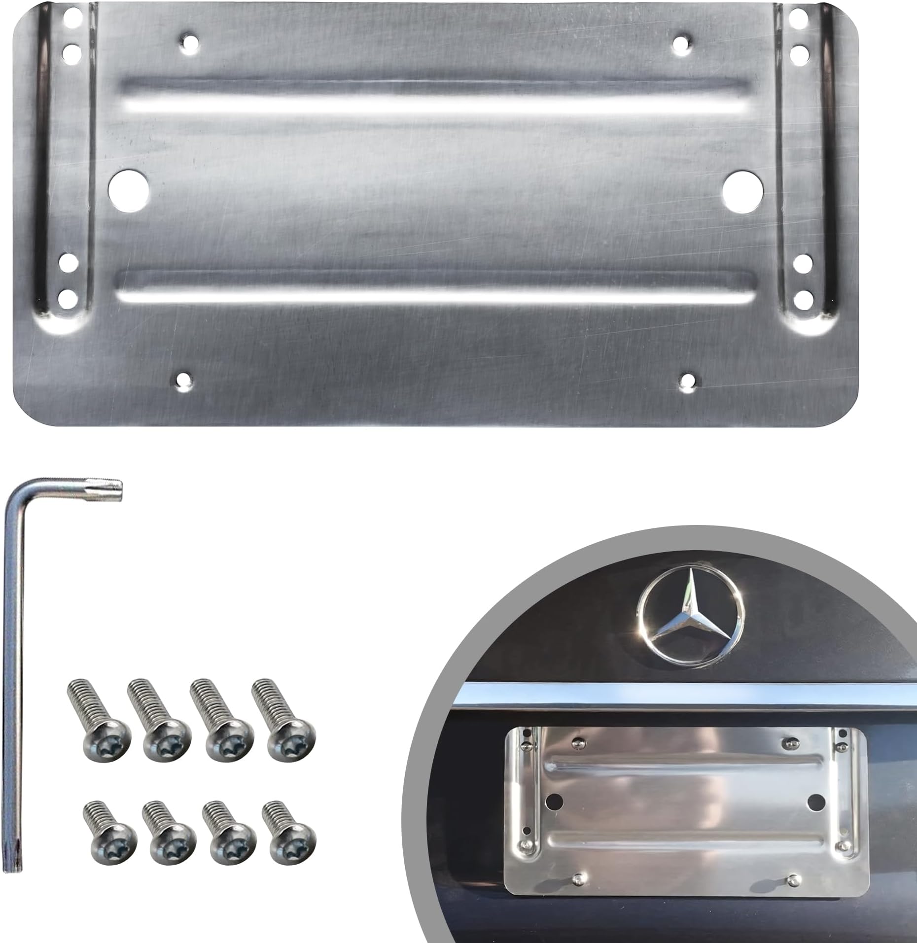 Amazon.com: Rear Bumper License Plate Bracket For Mercedes-Benz 2007 ...