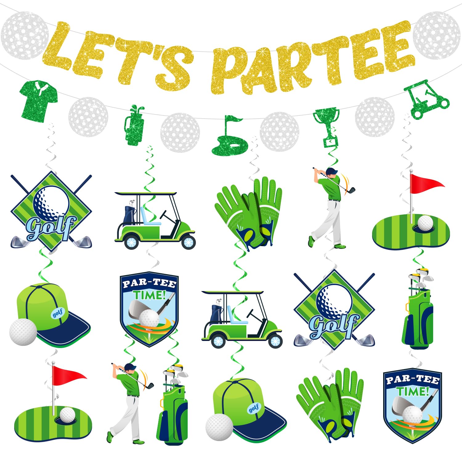 Amazon.com: Golf Party Decorations, NO-DIY Golf Birthday Decorations ...