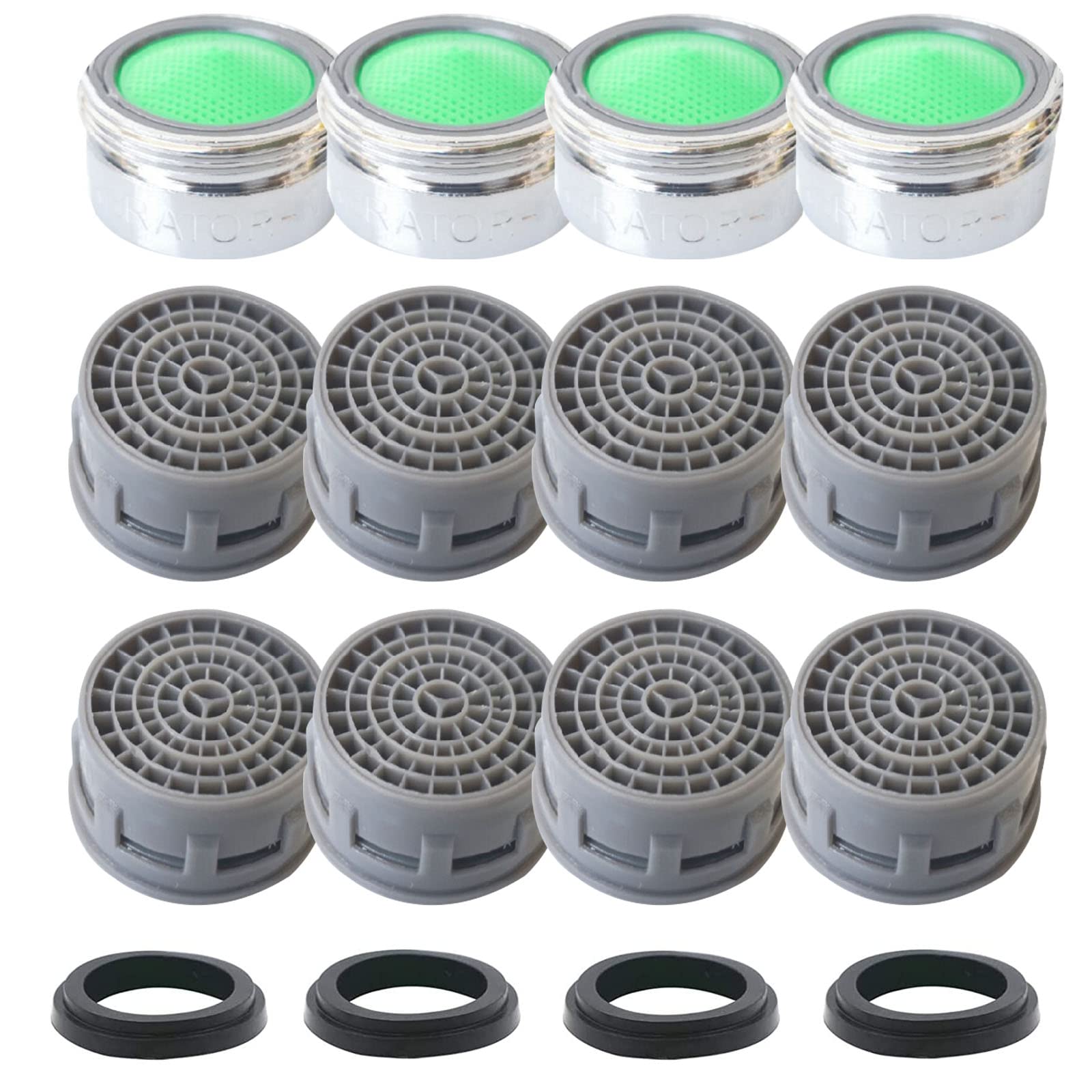 12 Pieces Faucet Aerators Water Tap Aerators Faucet Flow Restrictor ...