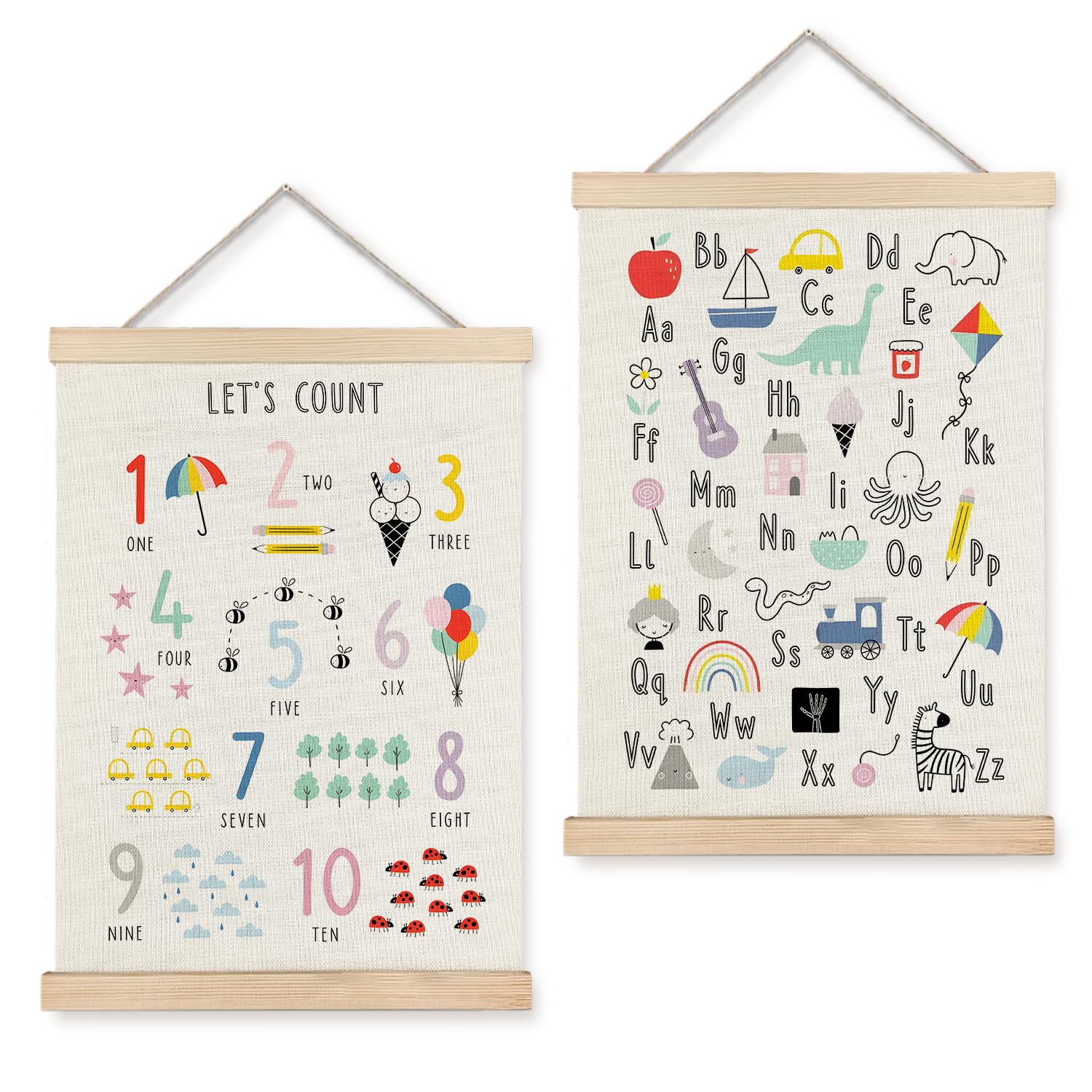 Snapklik.com : LUVADIAN Nursery Classroom Decor - Alphabet Numbers ...