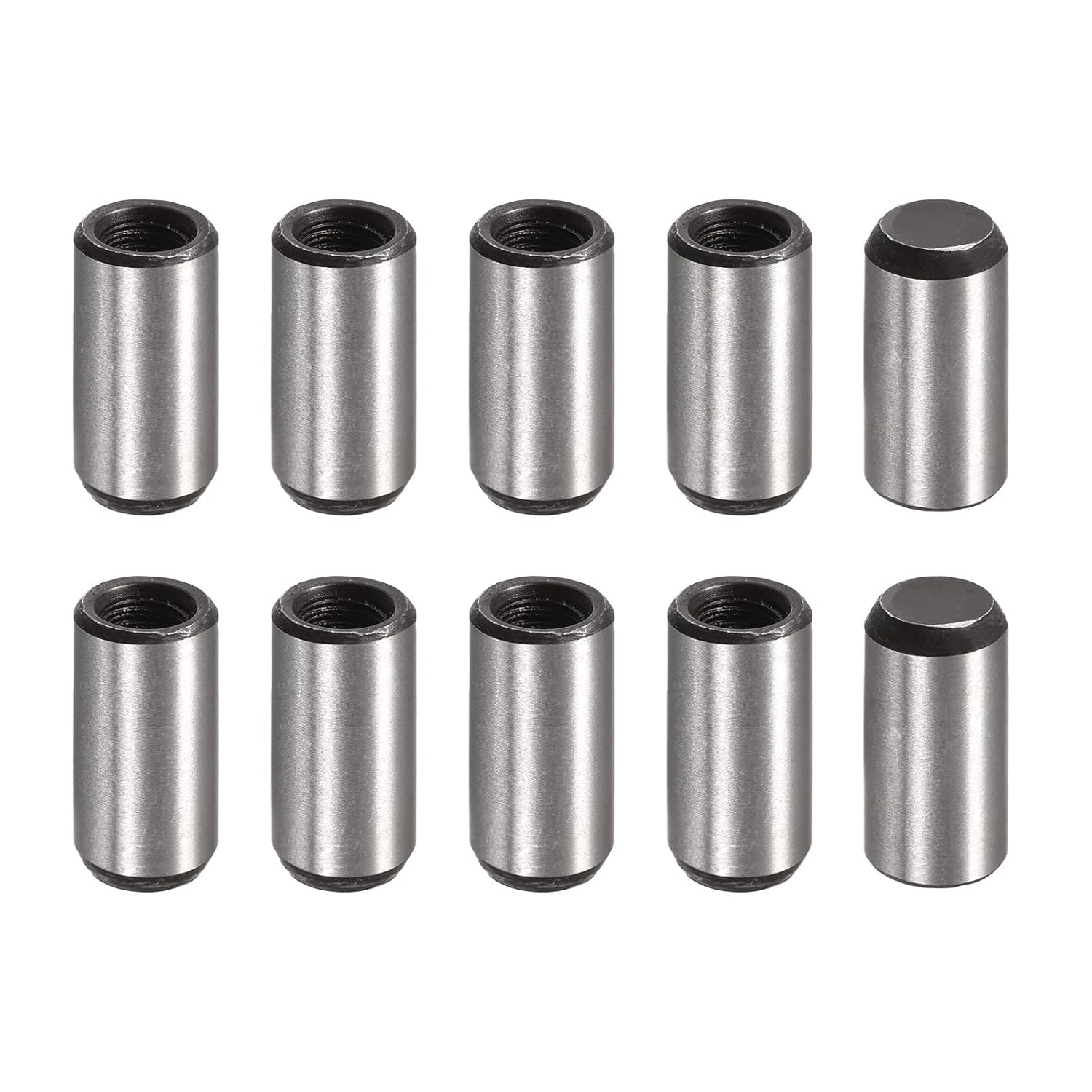 uxcell M6 Internal Thread Dowel Pin 10pcs 10x20mm Chamfering Flat ...