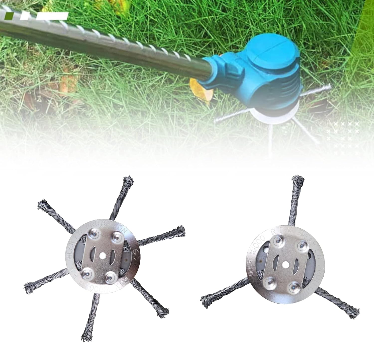 8 Inch Steel Wire Grass Trimmer Heads, Trimmer Head Grass Strimmer ...