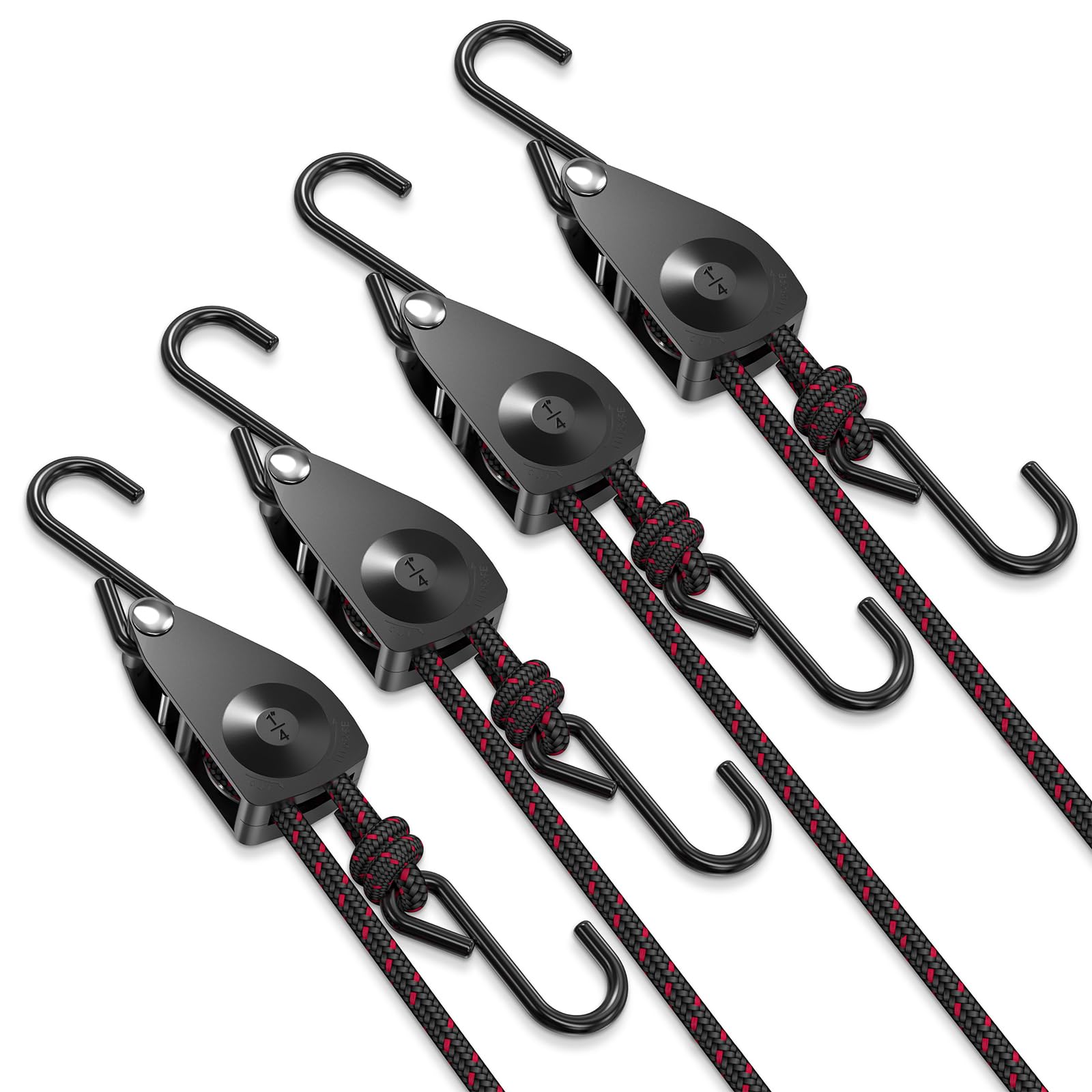 Snapklik.com : VIPARSPECTRA Ratchet Tie Down Straps, 1/4" Adjustable ...