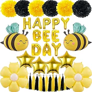 Bee Daisy Bee Themed Party Supplies Bee 6 Pack - Birthday Party ...