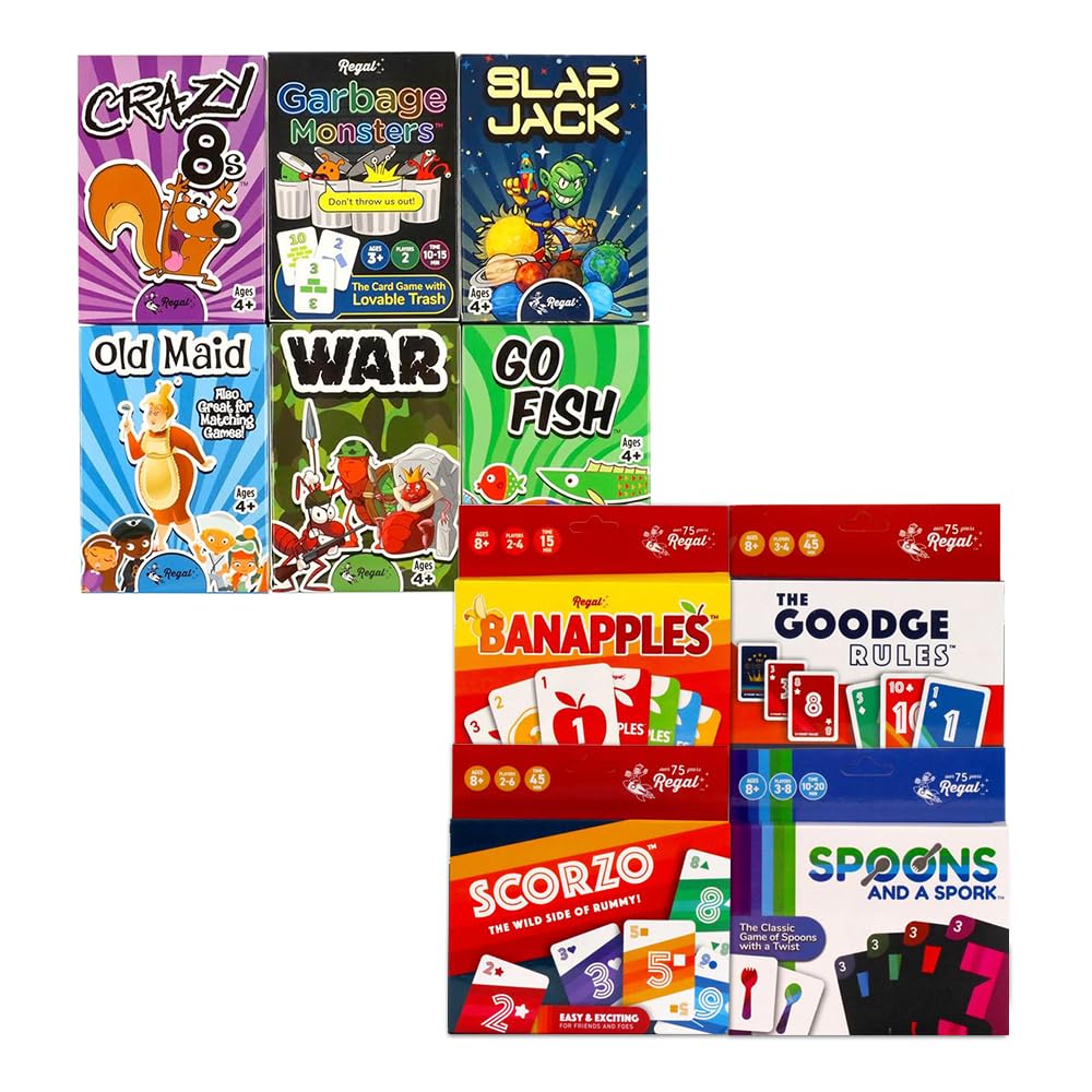 Amazon.com: Regal Games Family Card Game Bundle - 10 Classic & Fun ...