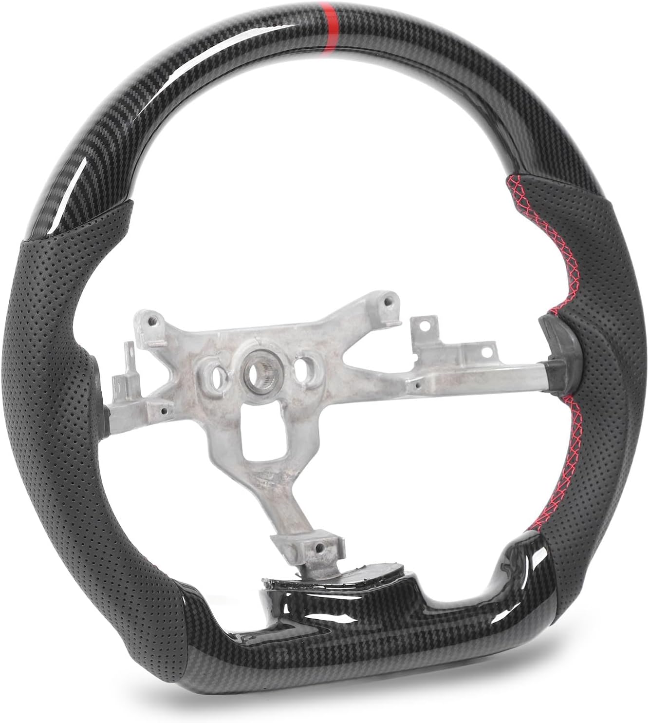 Hydro Dip Steering Wheel, Structure Ergonomic Red Top Ring Perforated ...