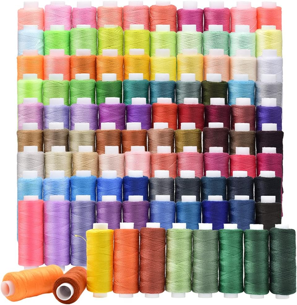 Amazon.com: 56 Spools Sewing Thread Kit for Hand Sewing and Machine ...
