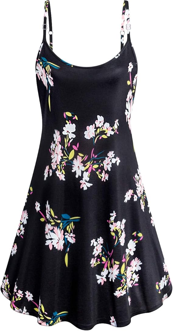 Tanst Sky Womens Sleeveless Adjustable Strappy Sundress Summer Beach ...