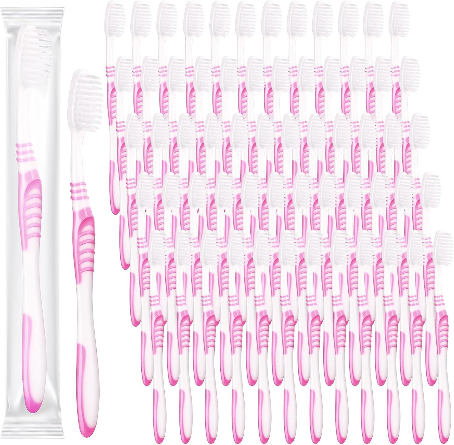 Amazon.com : Patelai 100 Pcs Individually Wrapped Toothbrush Bulk ...