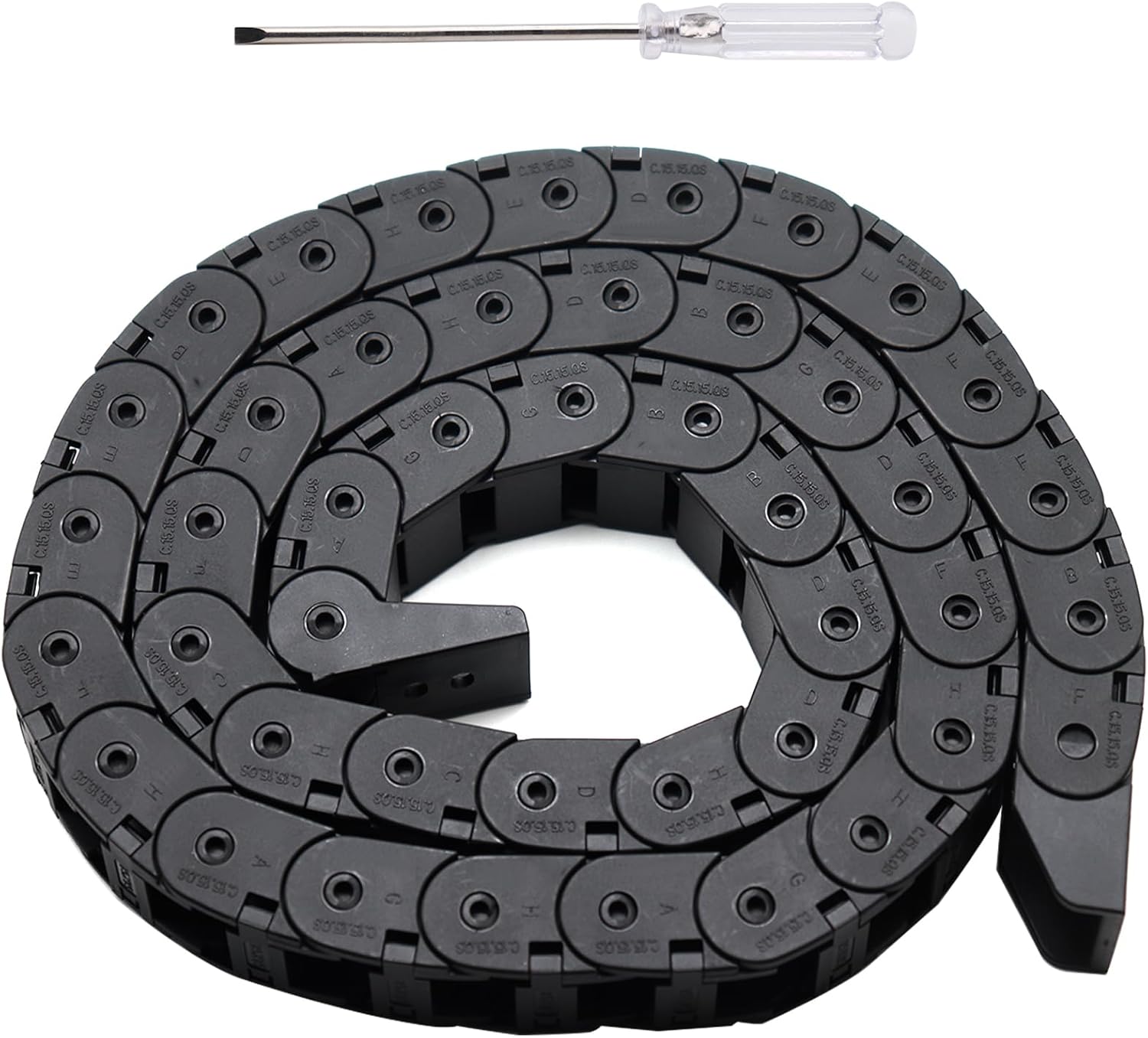 QBGTFAK15mm x 15mm 1M Open On Both Side Plastic Towline CNC Machine ...