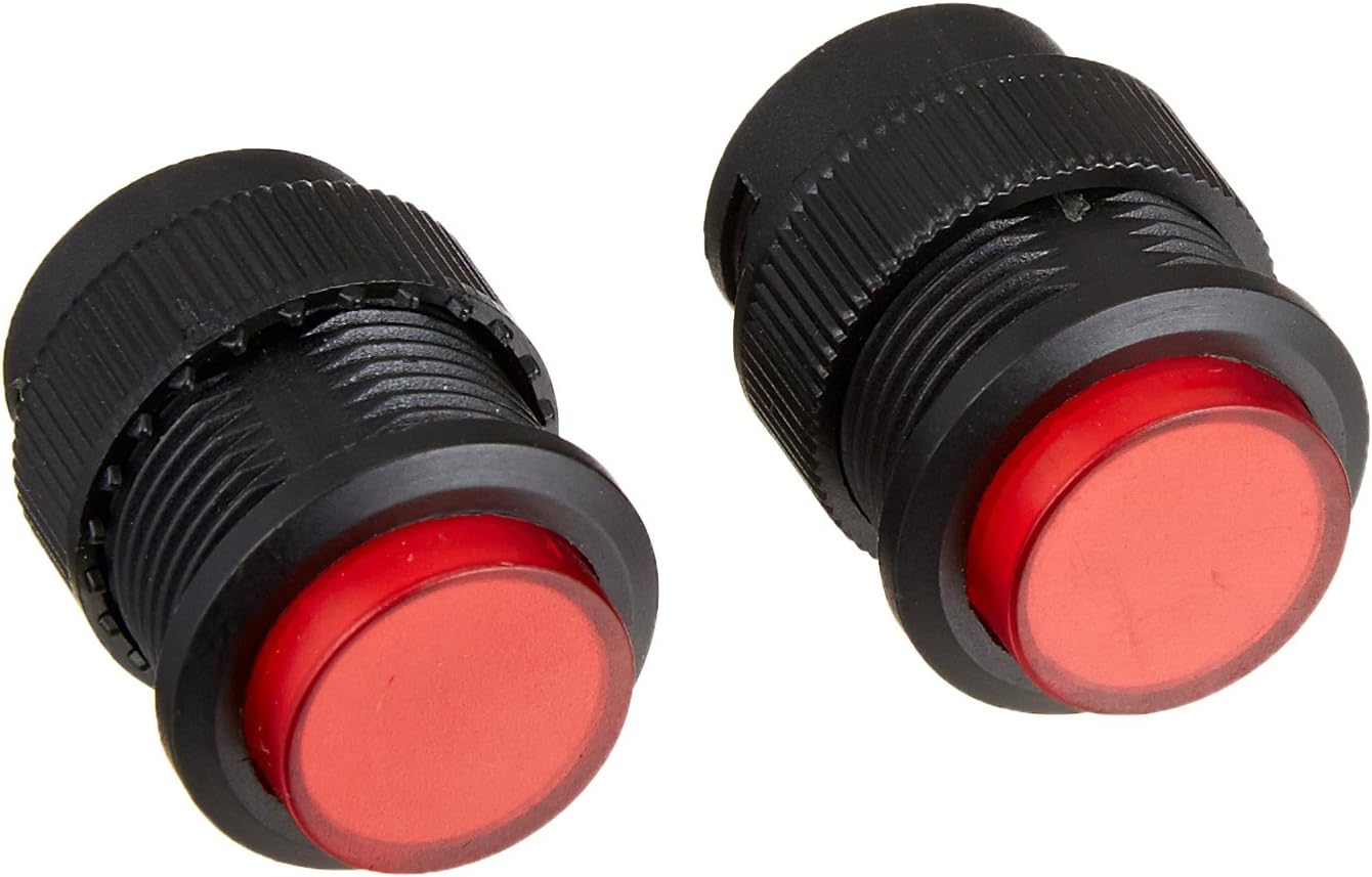 Uxcell DC 24V Momentary 4 Pin Indicator Light Round Pushbutton Switch ...