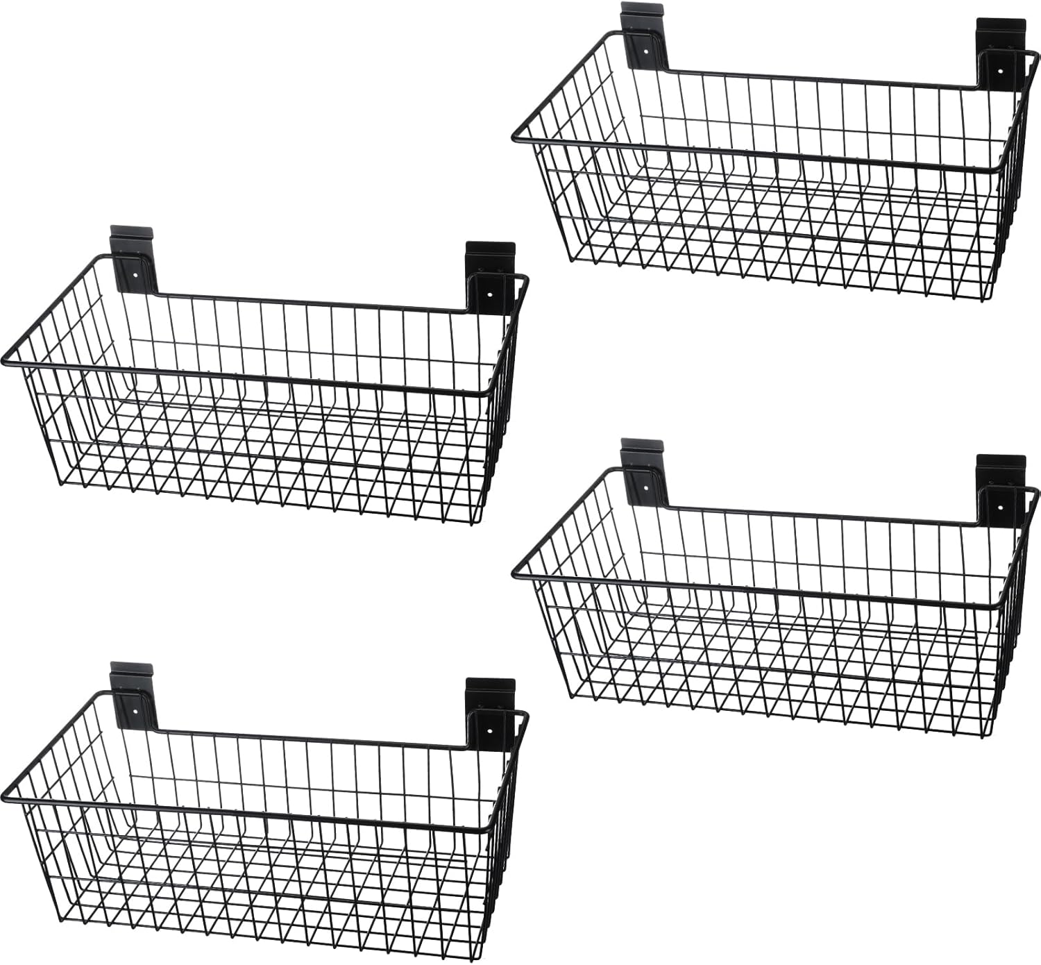Amazon.com: Beeveer 4 Pack Extra Large Slatwall Baskets 24 x 12 x 8 ...