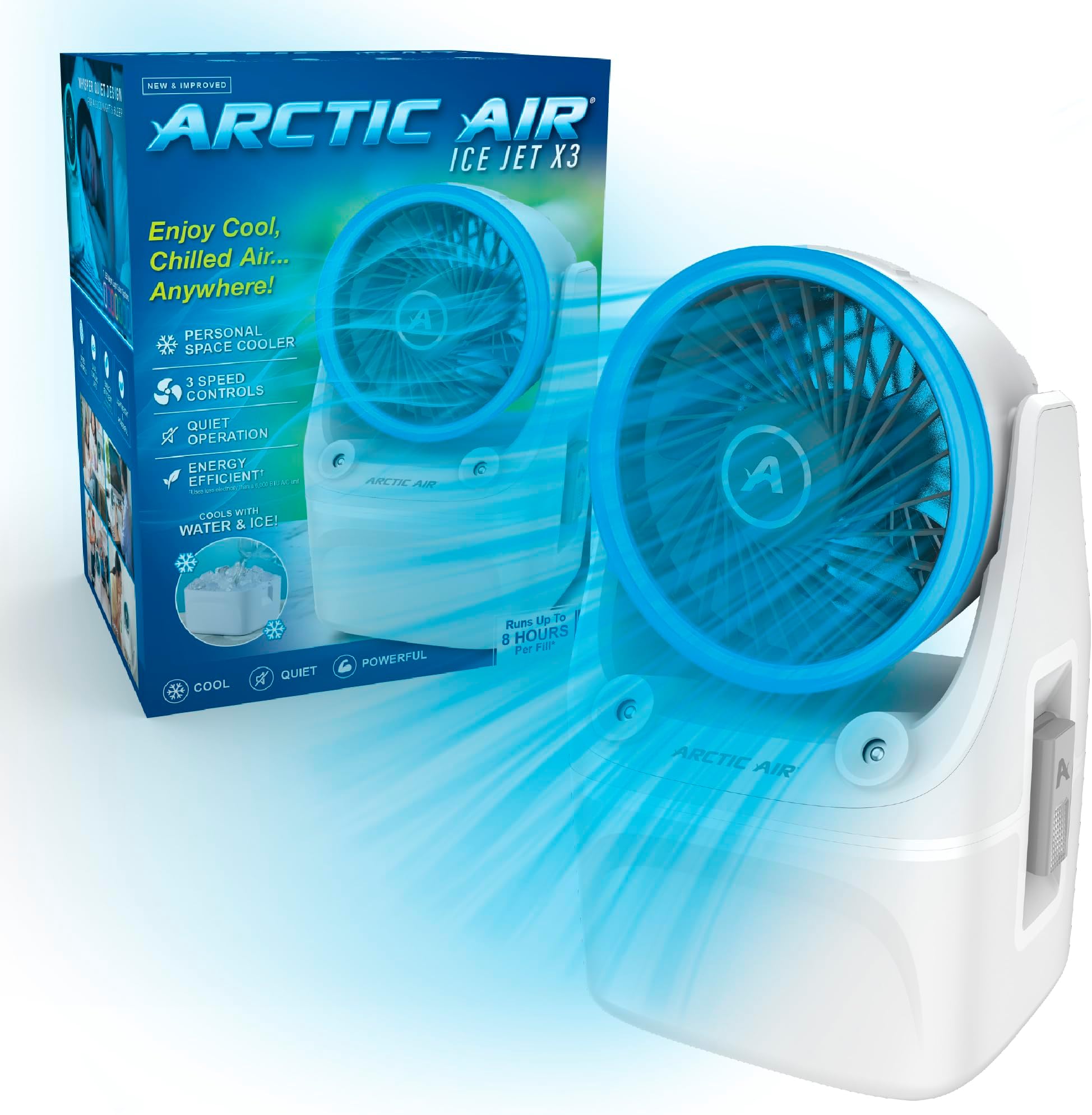 Amazon.com: Arctic Air Ice Jet Personal Air Cooler, 3-Speed Room Cooler ...