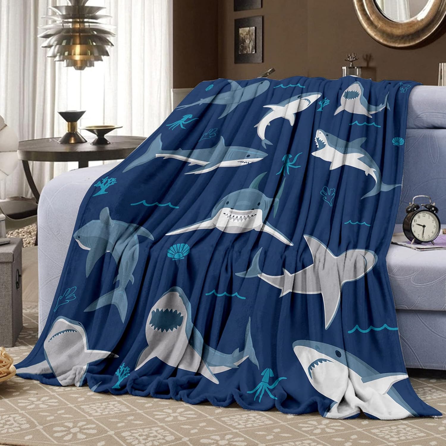 Biapian Manta de tiburón, manta de tiburón bebé para niños, manta de ...