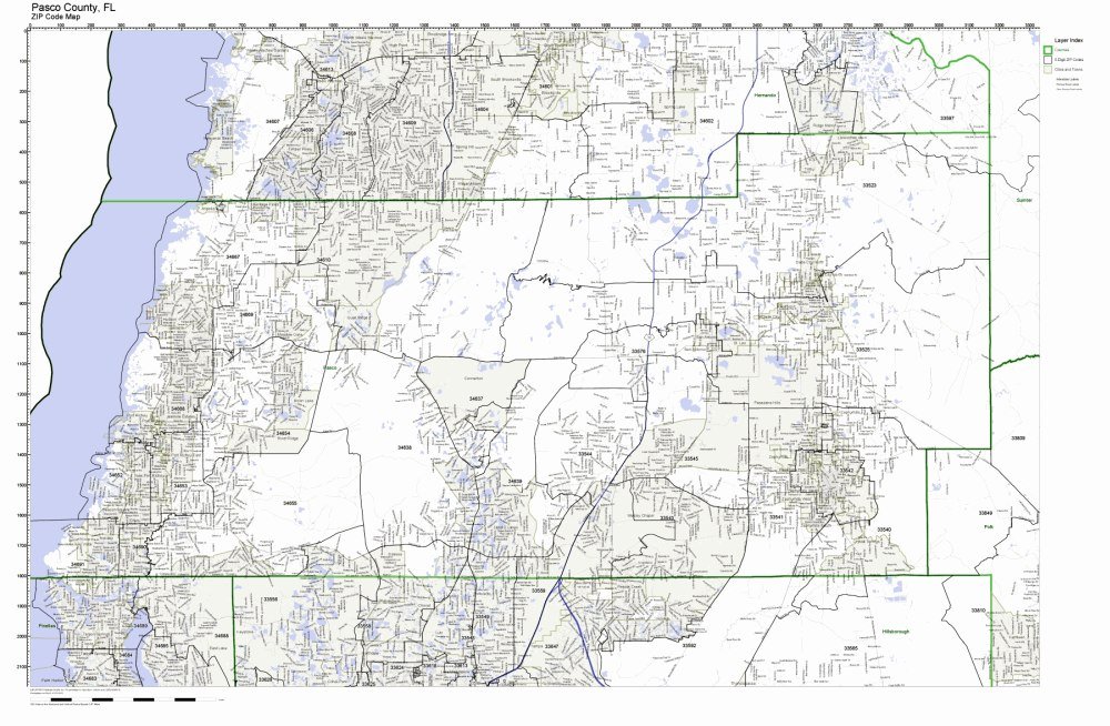 Mapa De Codigos Postales Pasco Co