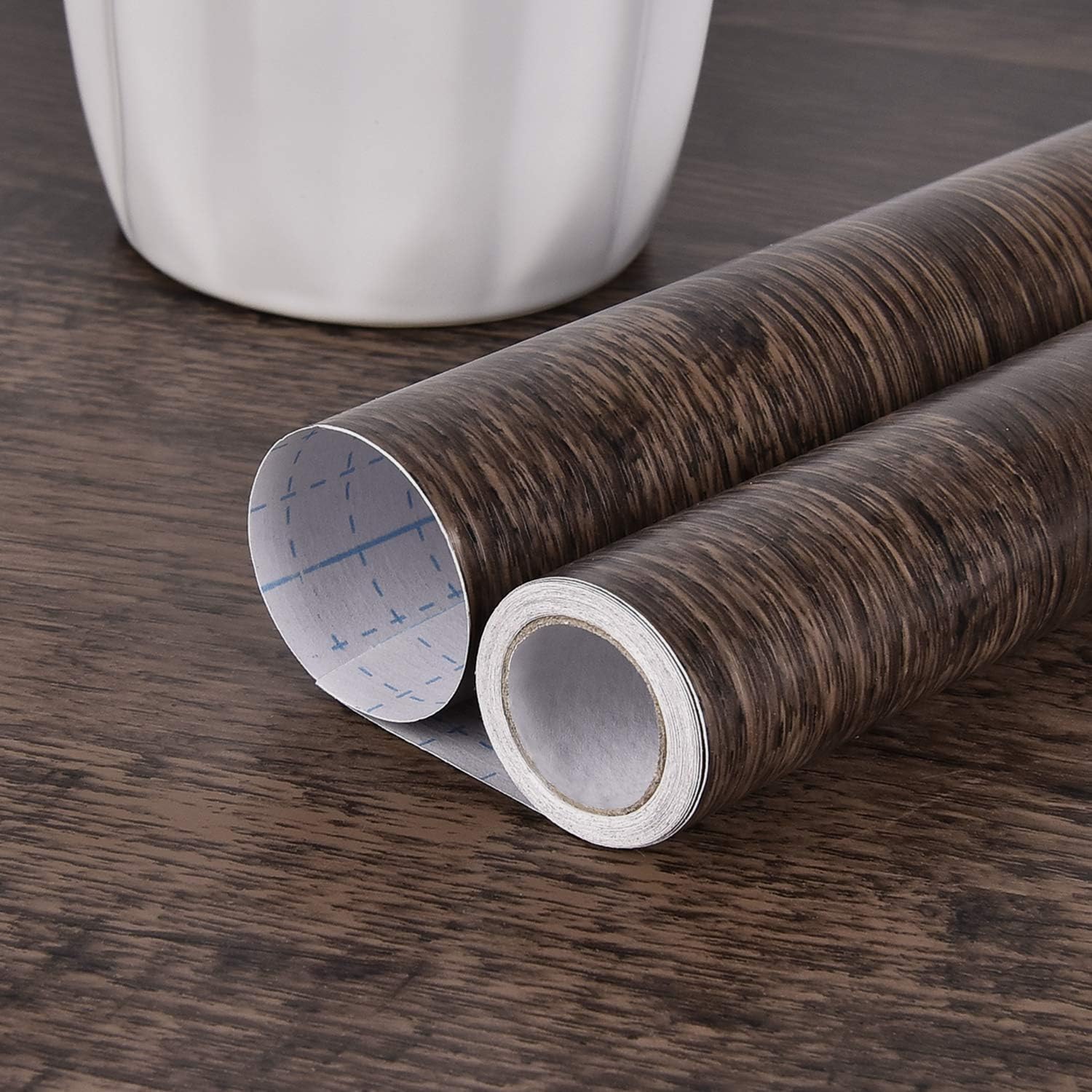 Mecpar Brown Wood Grain Wallpaper Wood Contact Paper, 17.71'' x 32.8 Ft ...