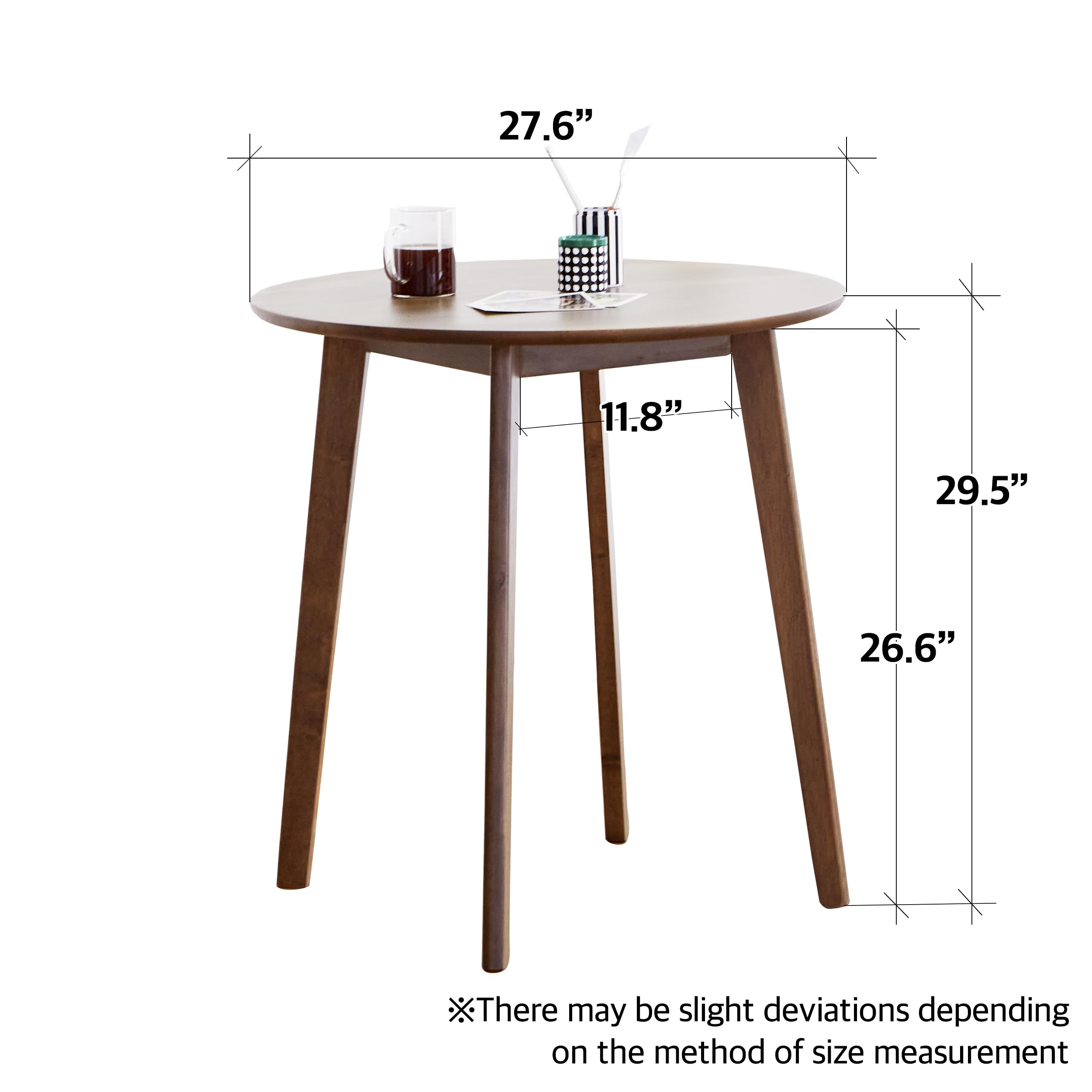 Snapklik.com : Livinia Canberra 27.6" Round Wooden Dining Table/Small ...