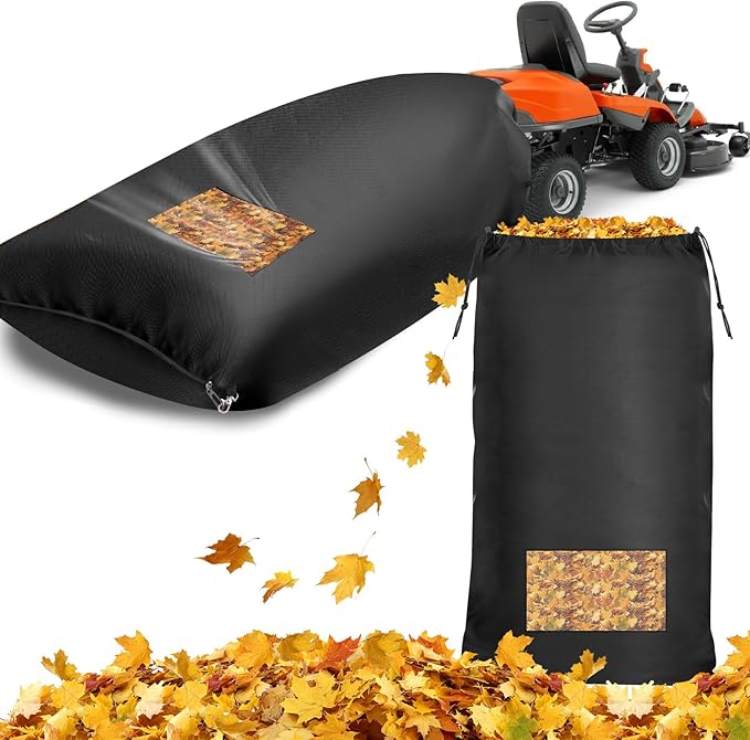 Amazon.com : UQM Lawn Tractor Leaf Bag, 600D Thickened Wear-Resistant ...