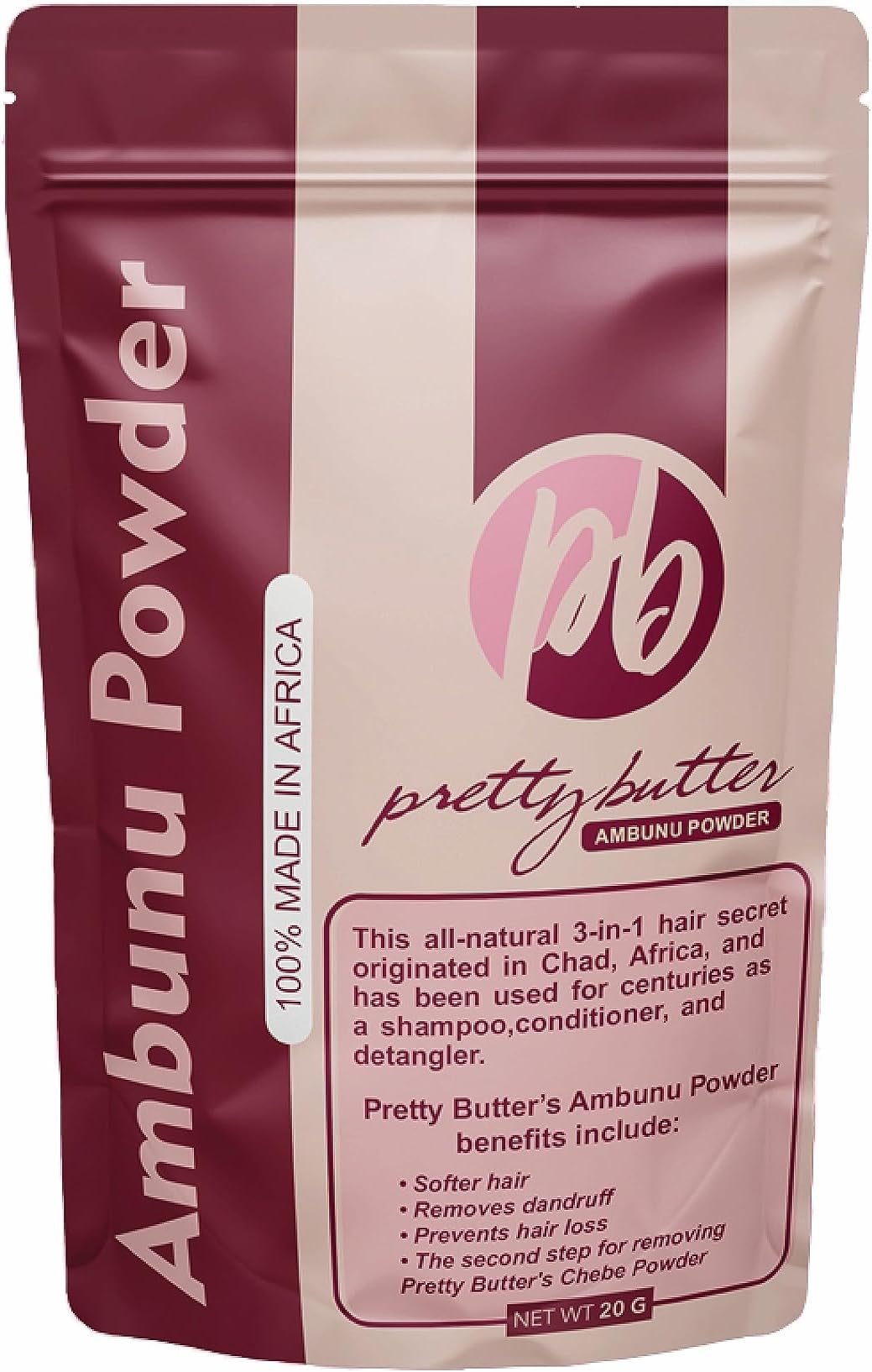 Amazon.com : Pretty Butter Ambunu Hair Powder - Natural Hair Growth ...