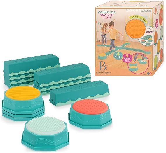 Amazon.com: B. toys – Balance Beam for Kids – Interlocking Balancing ...