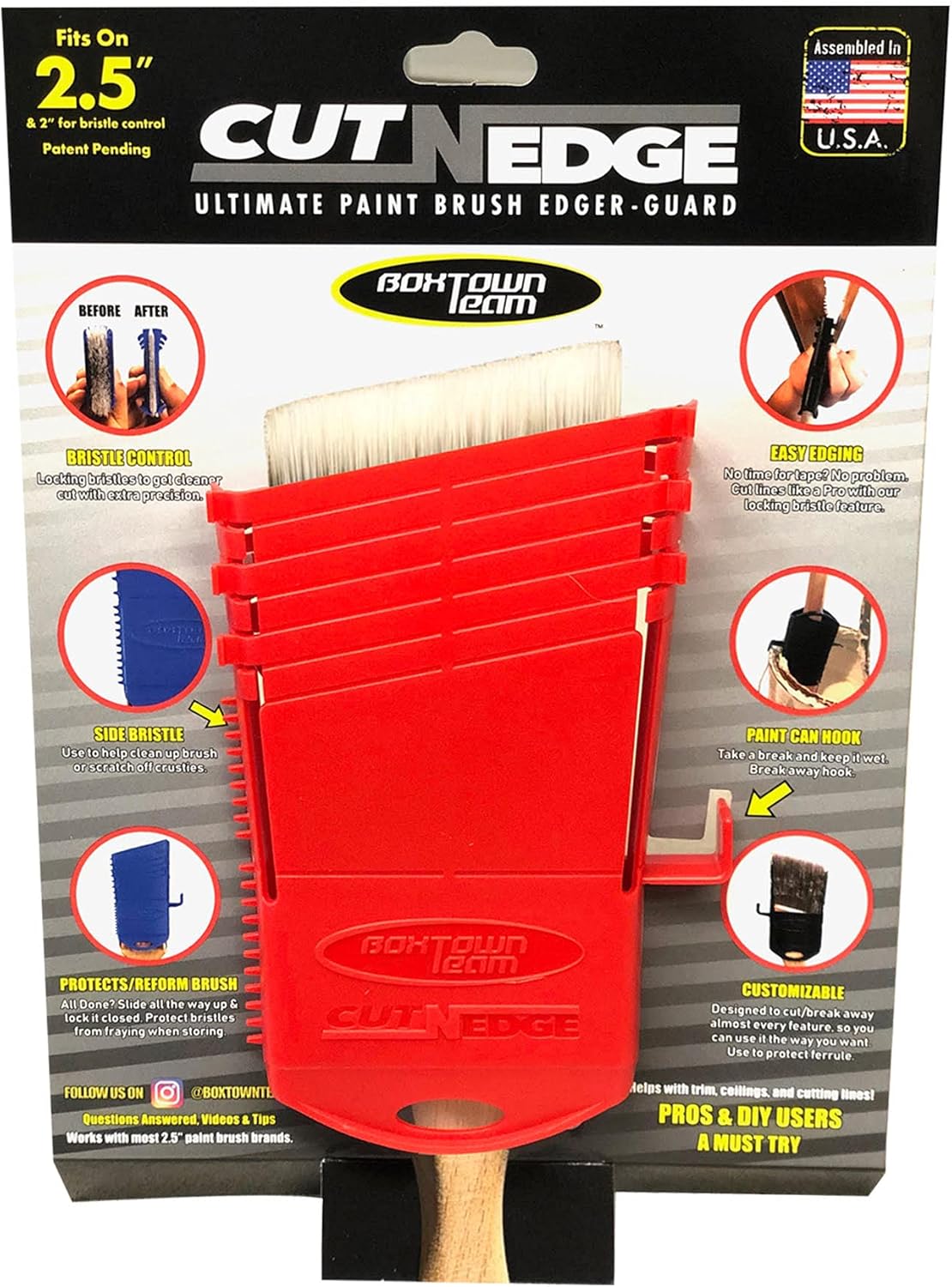 Amazon.com: Cut-N-Edge : Ultimate Paint Brush Edger & Guard (1 Red ...